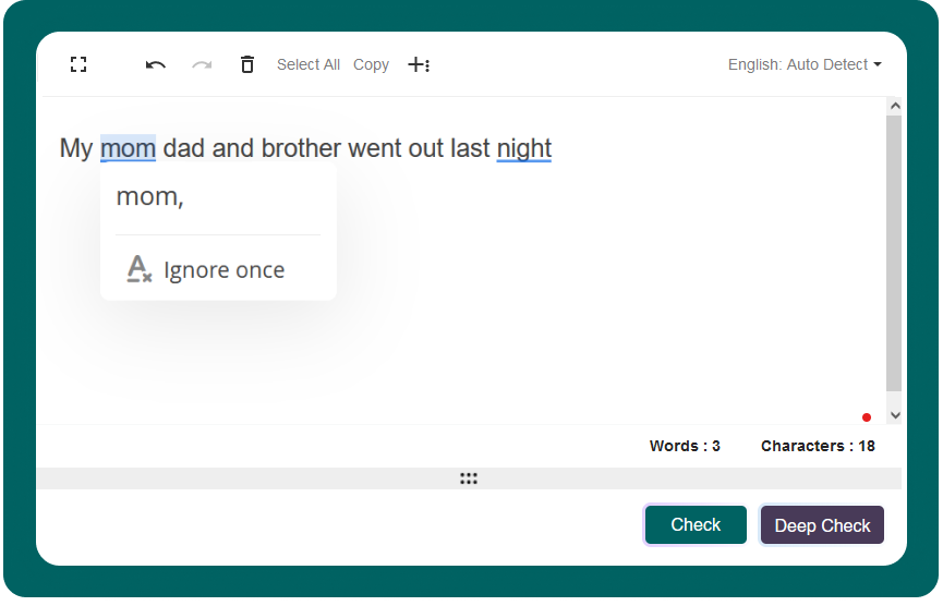Free Sentence Correction